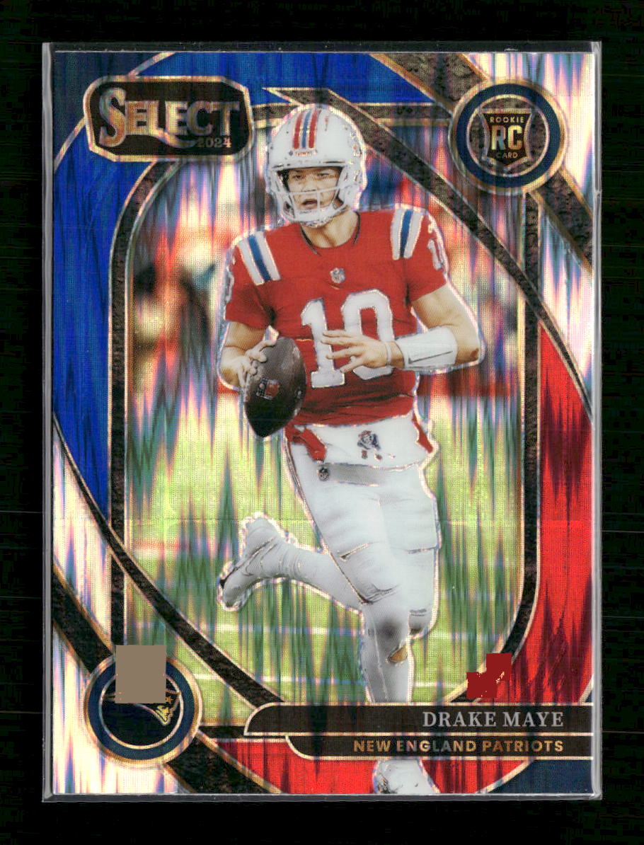 2024 Panini Select Red & Blue Prizm Shock Drake Maye Rookie #218 – Orb ...